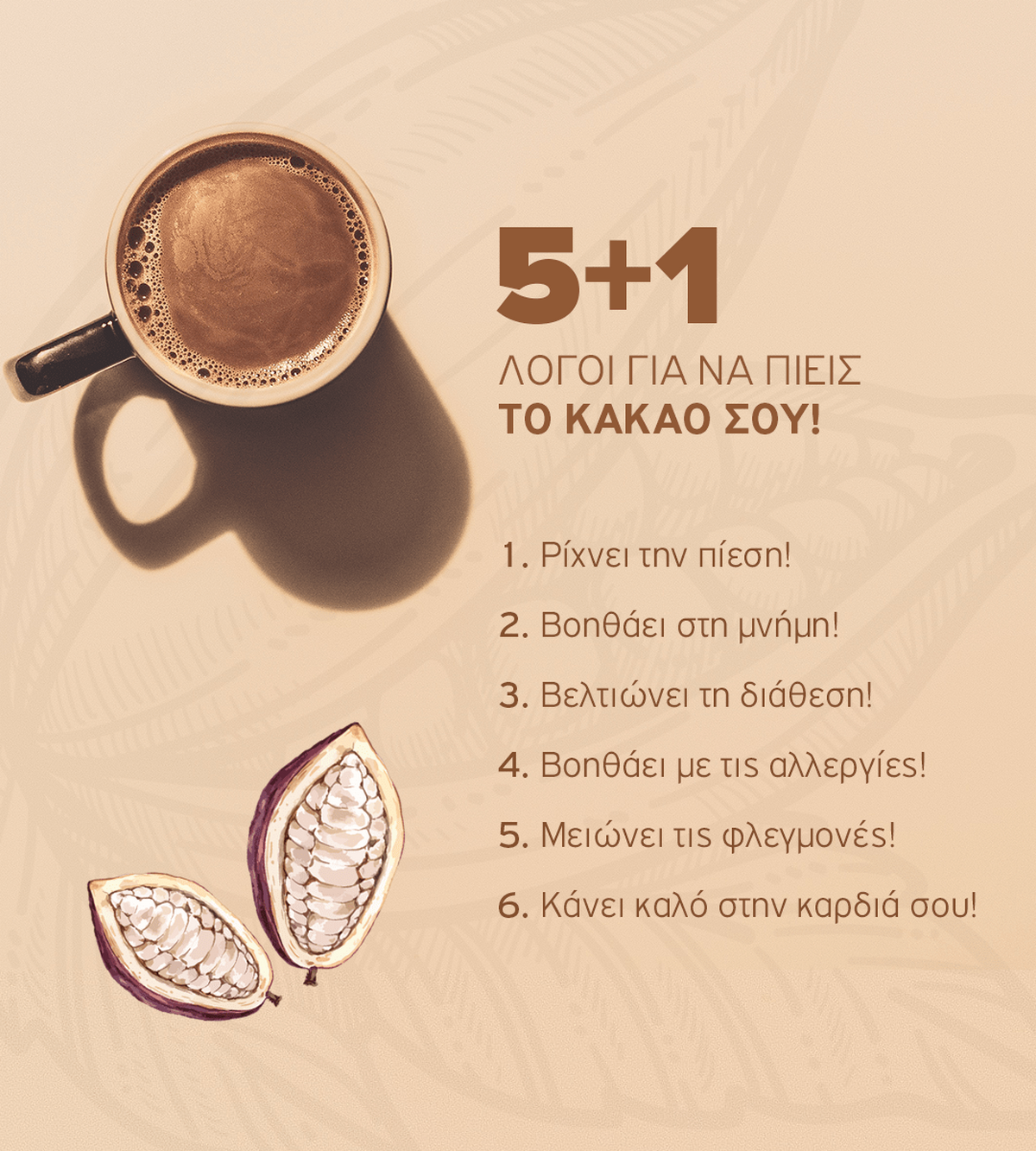 5+1 Λόγοι για να πιεις το Κακάο σου!